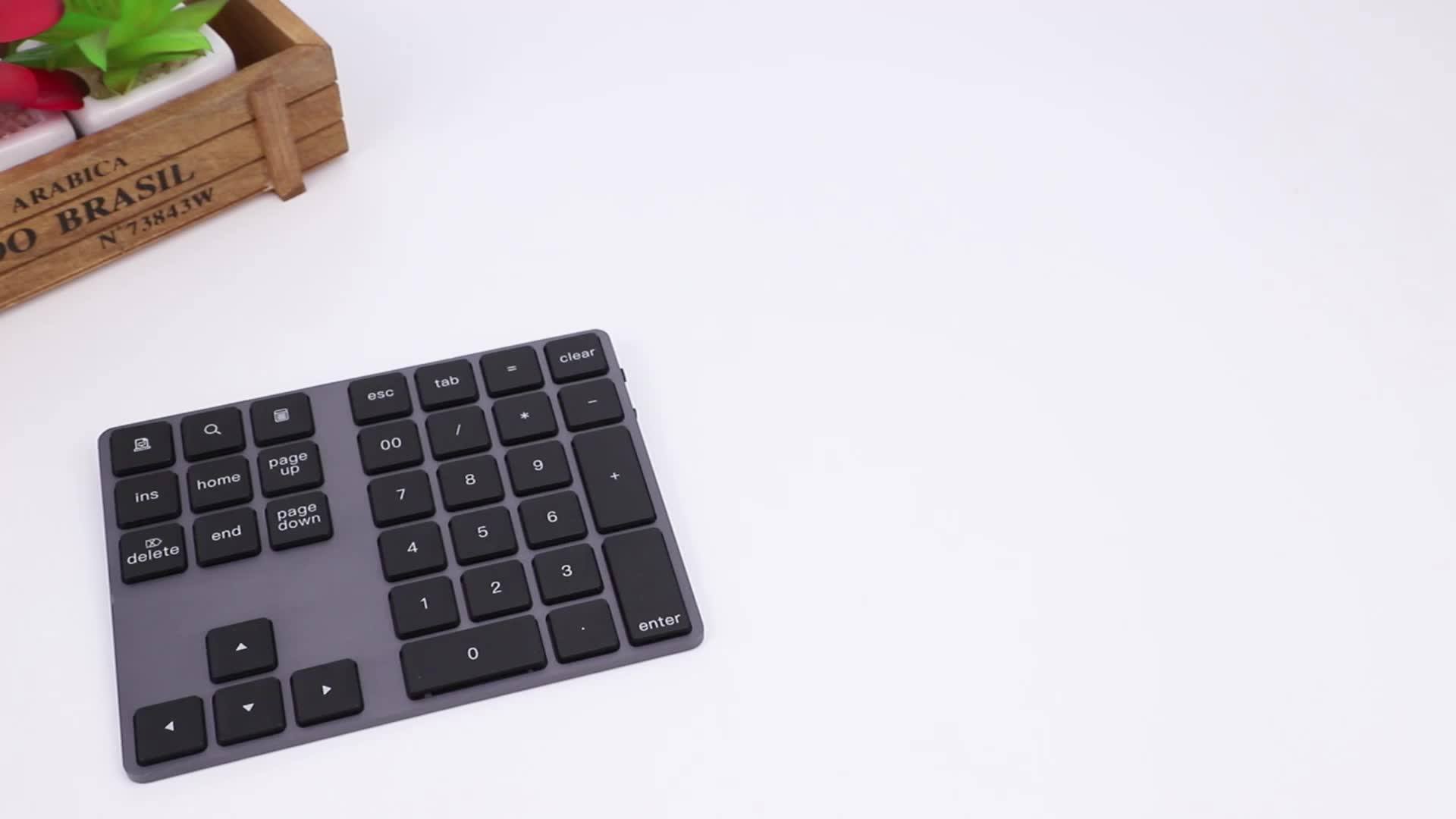 Factory Slim 34 Keys Aluminium Usb Wireless Numeric Keypad Keyboard ...