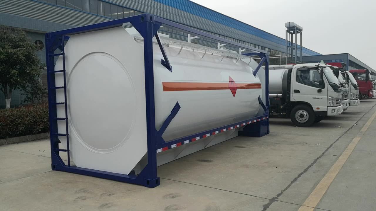 20ft Fuel Tank Container 25 Cbm Diesel Single-layer Carbon Steel Tank ...