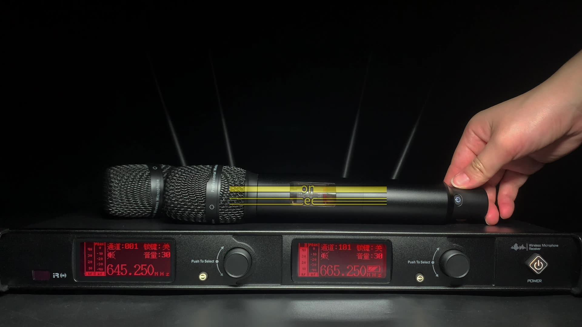 St-9380s 2 Channel Wireless Microphone Professional Stage Performance ...