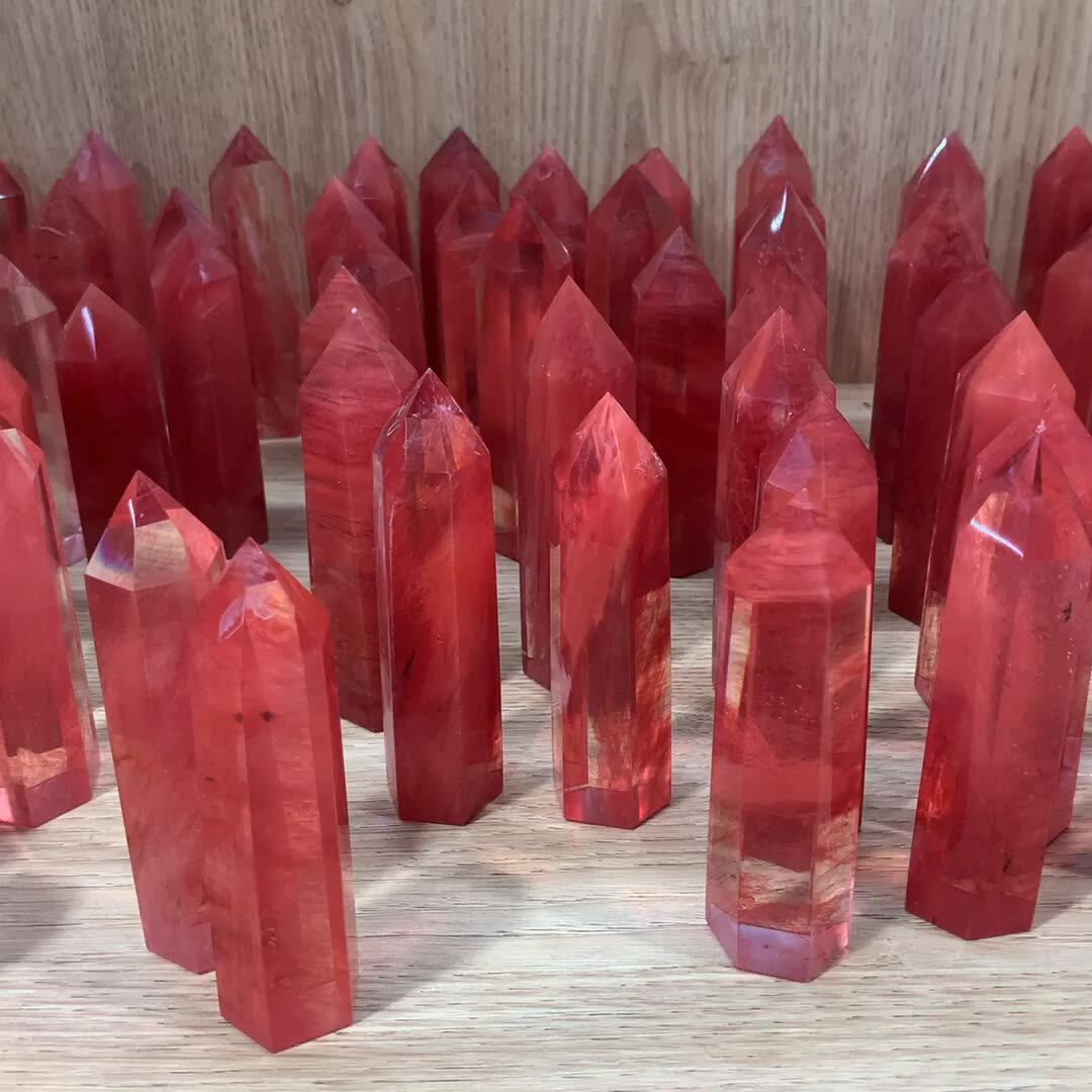 Watermelon Quartz Towers Small Size Towers Rock Crystal Obelisks ...