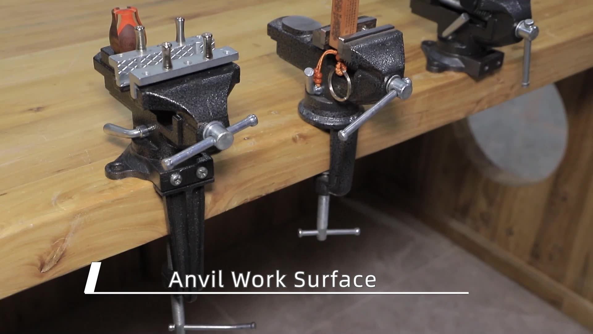 Multi-jaw Rotating Bench Vise Cast Iron Blue For Multi-purpose With 360 ...