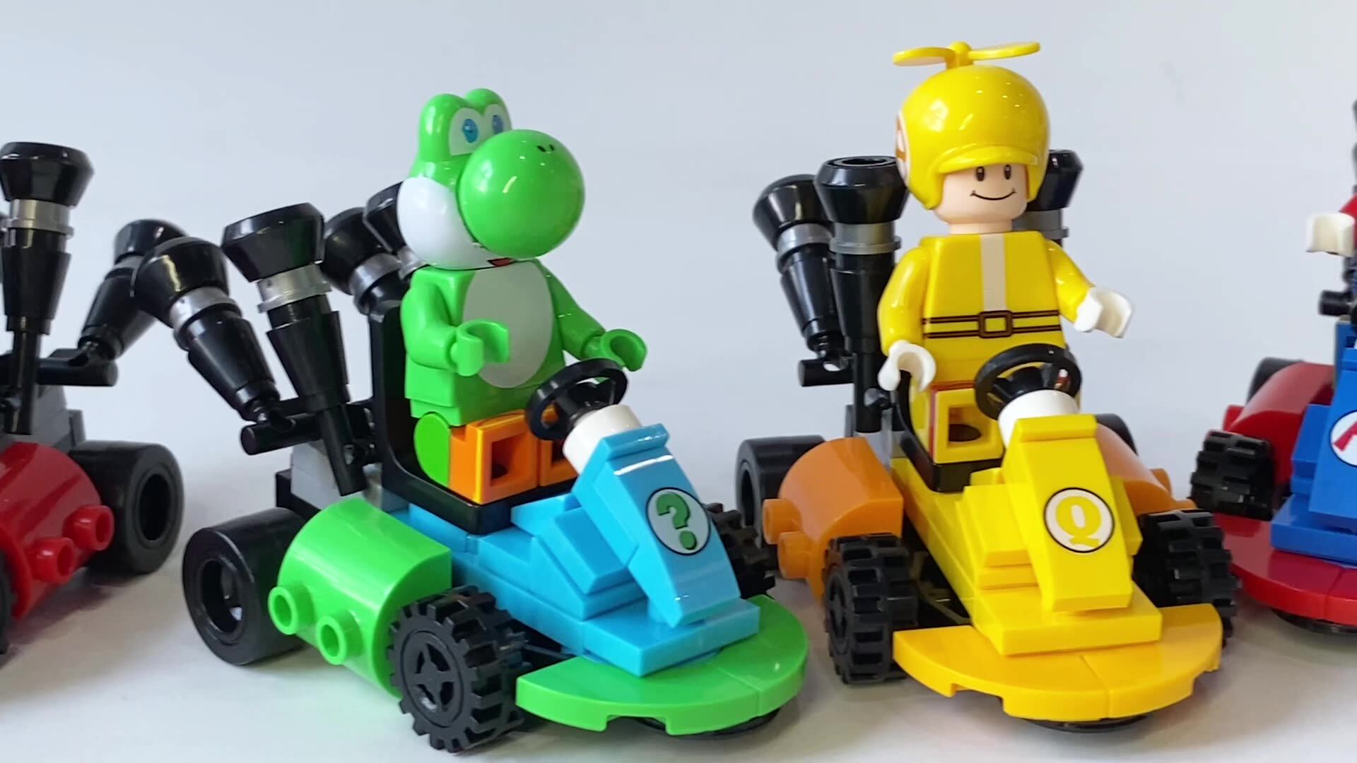 Kf6186a Moc Mario Jump Box Motorcycle Kart Luigi Yoshi Kinopio Princess ...