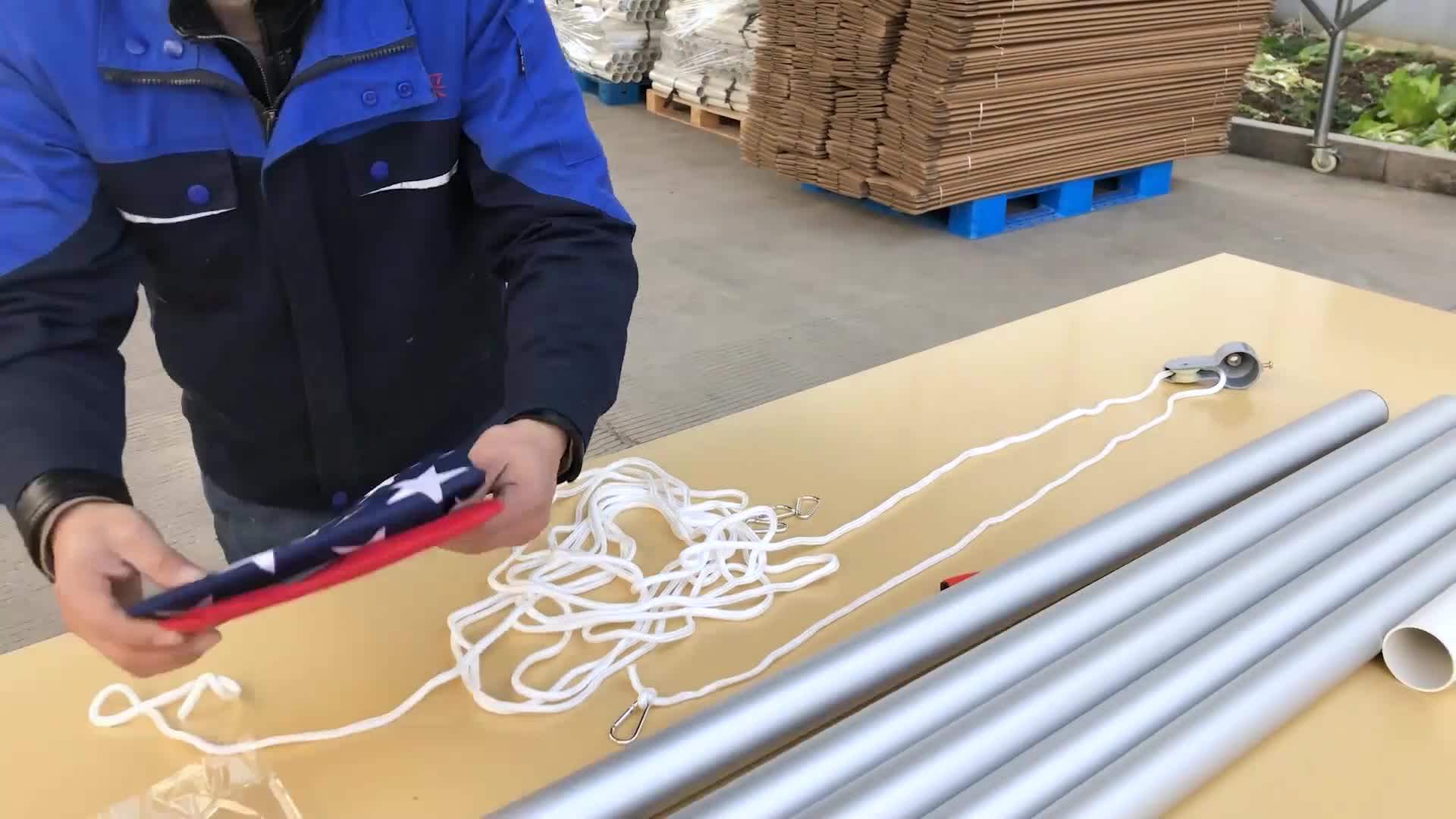 20ft Adjustable Flag Pole Aluminum Sectional Outdoor Display - Buy ...