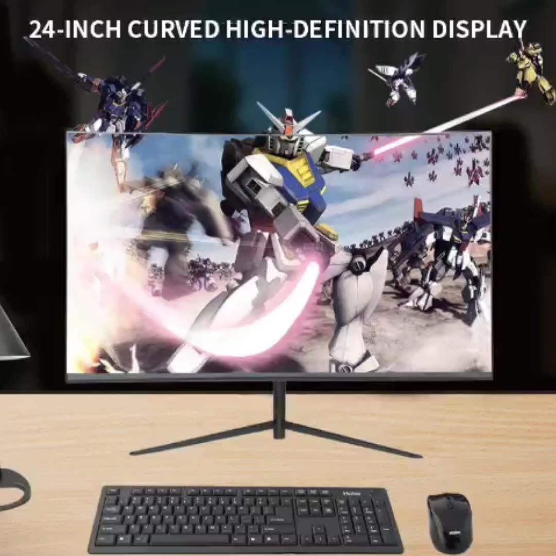 Curved Desktop Computer Gaming Screen Monitors 24 Inch Fhd Ips Lcd ...