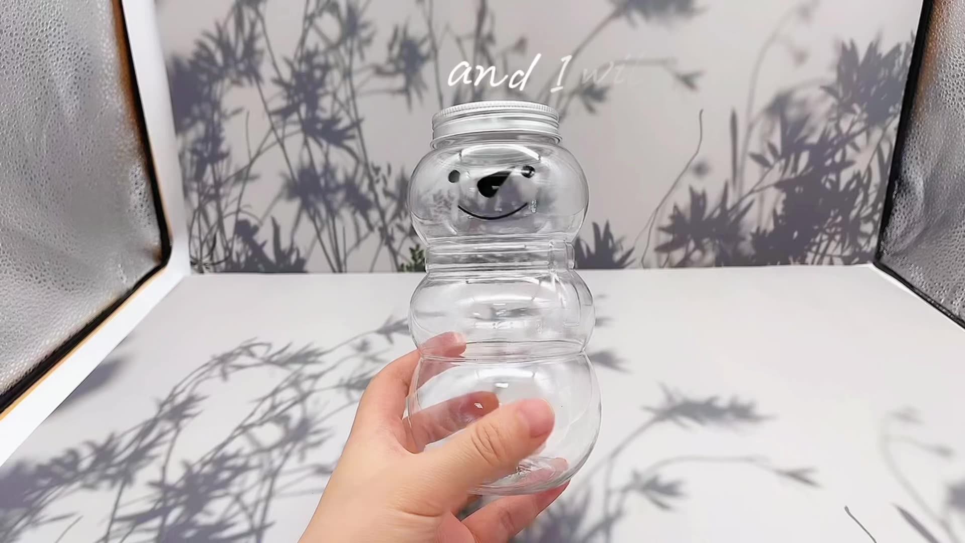 Custom Reusable Empty Bear Plastic Cute Bubble Boba Milk Tea Cups ...