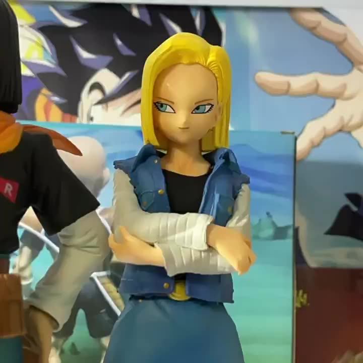 Japanese Cartoon Dragon Balls Z Figuras Cyborg 17 18 Anime Figure Pvc ...