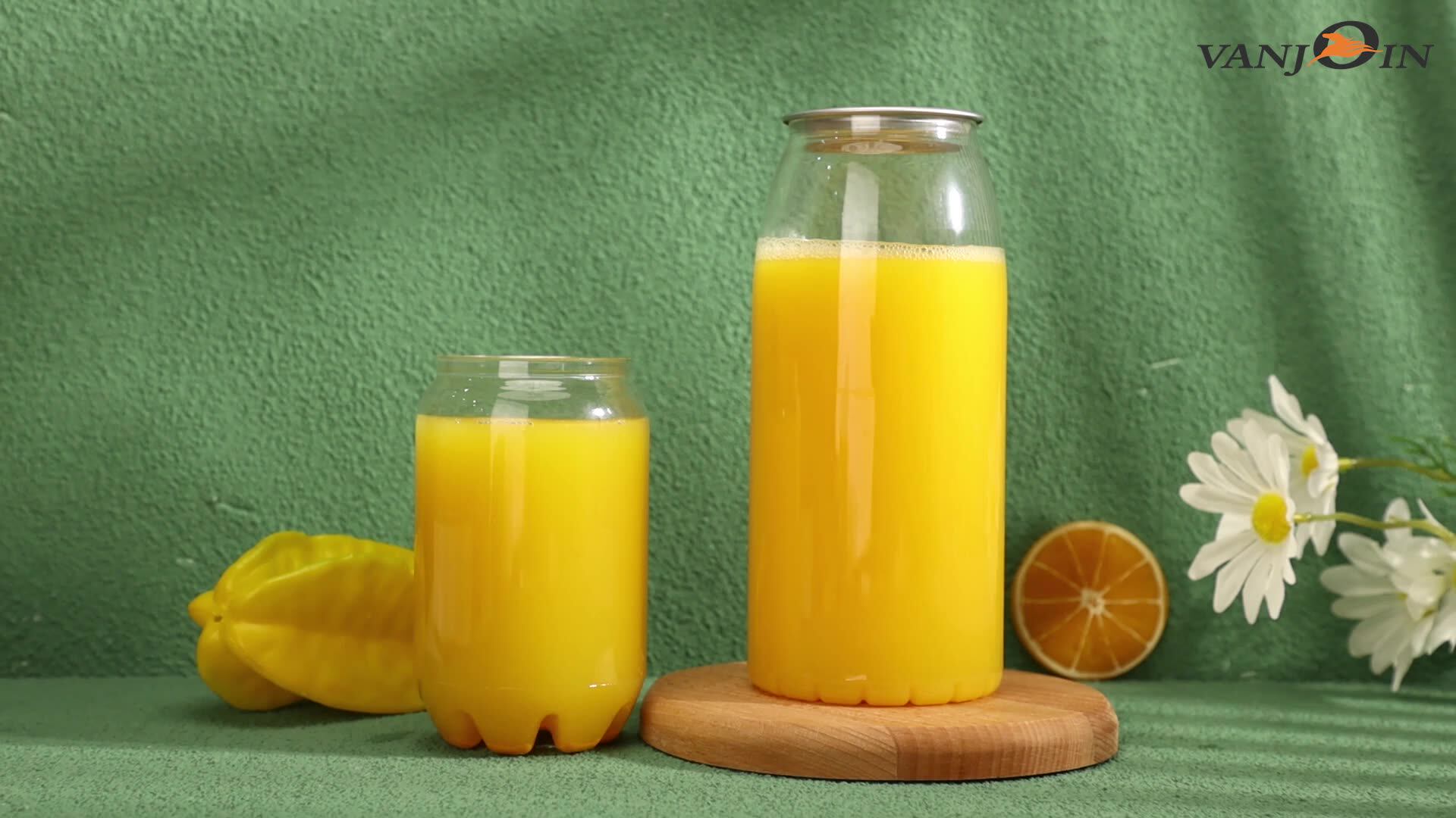 Custom 345ml Pet Transparent Soft Drink Can Empty Plastic Clear Soda ...