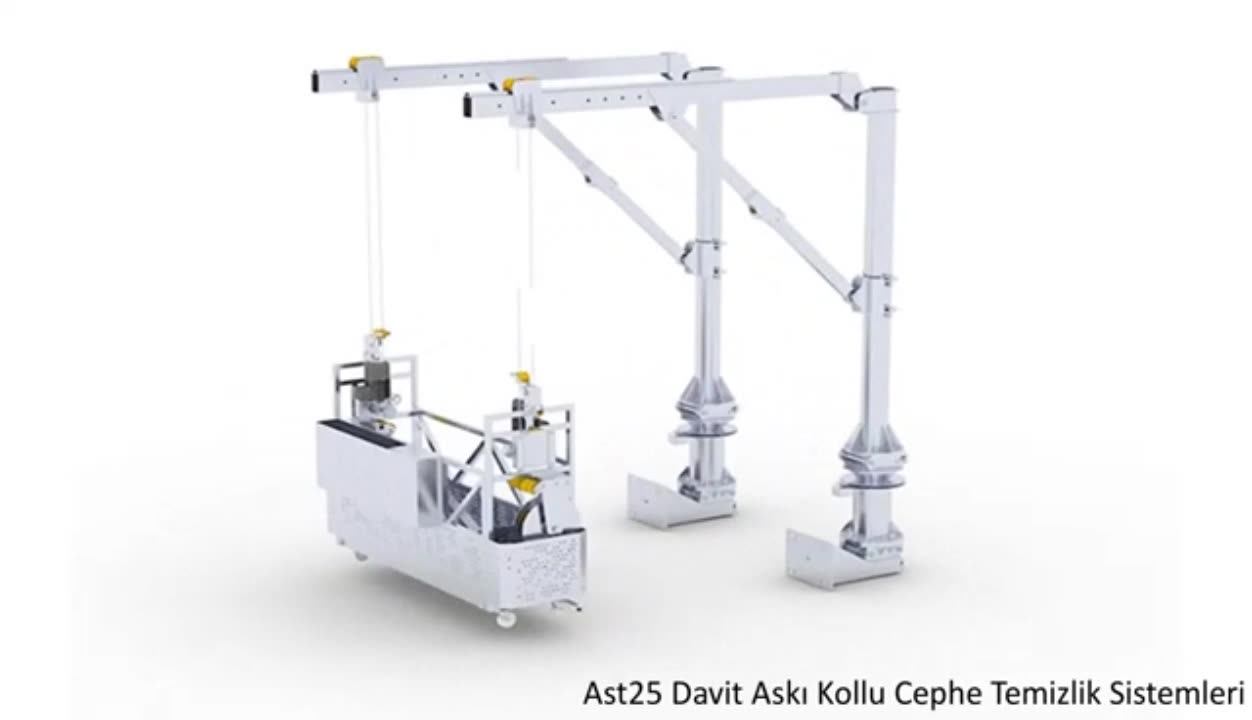 Davit Arm Gondola Slab Mounted Facade Cleaning Equipment Parapet Bmu ...
