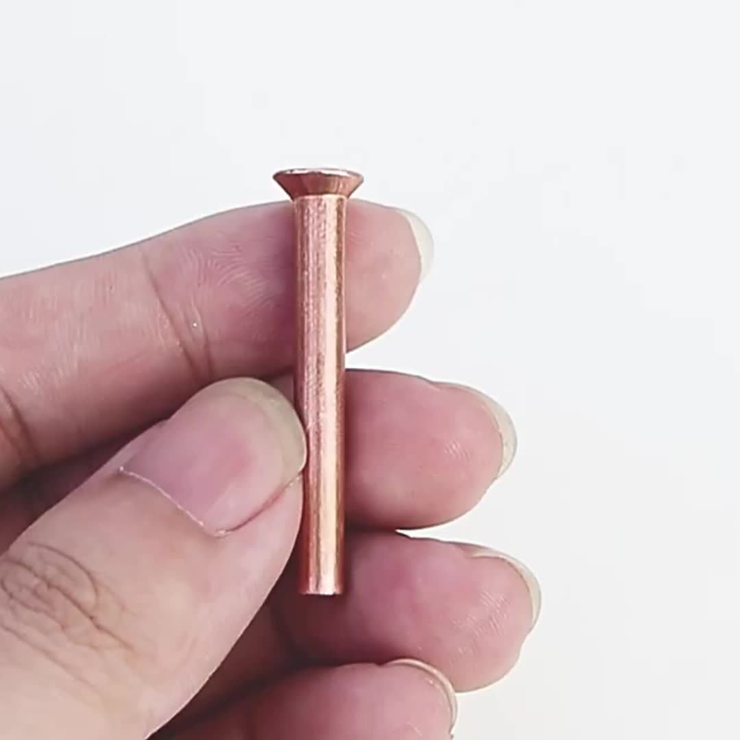 M2 M2.5 M3 Copper Rivets Flat Round Head Solid Brass Rivet Remaches De ...