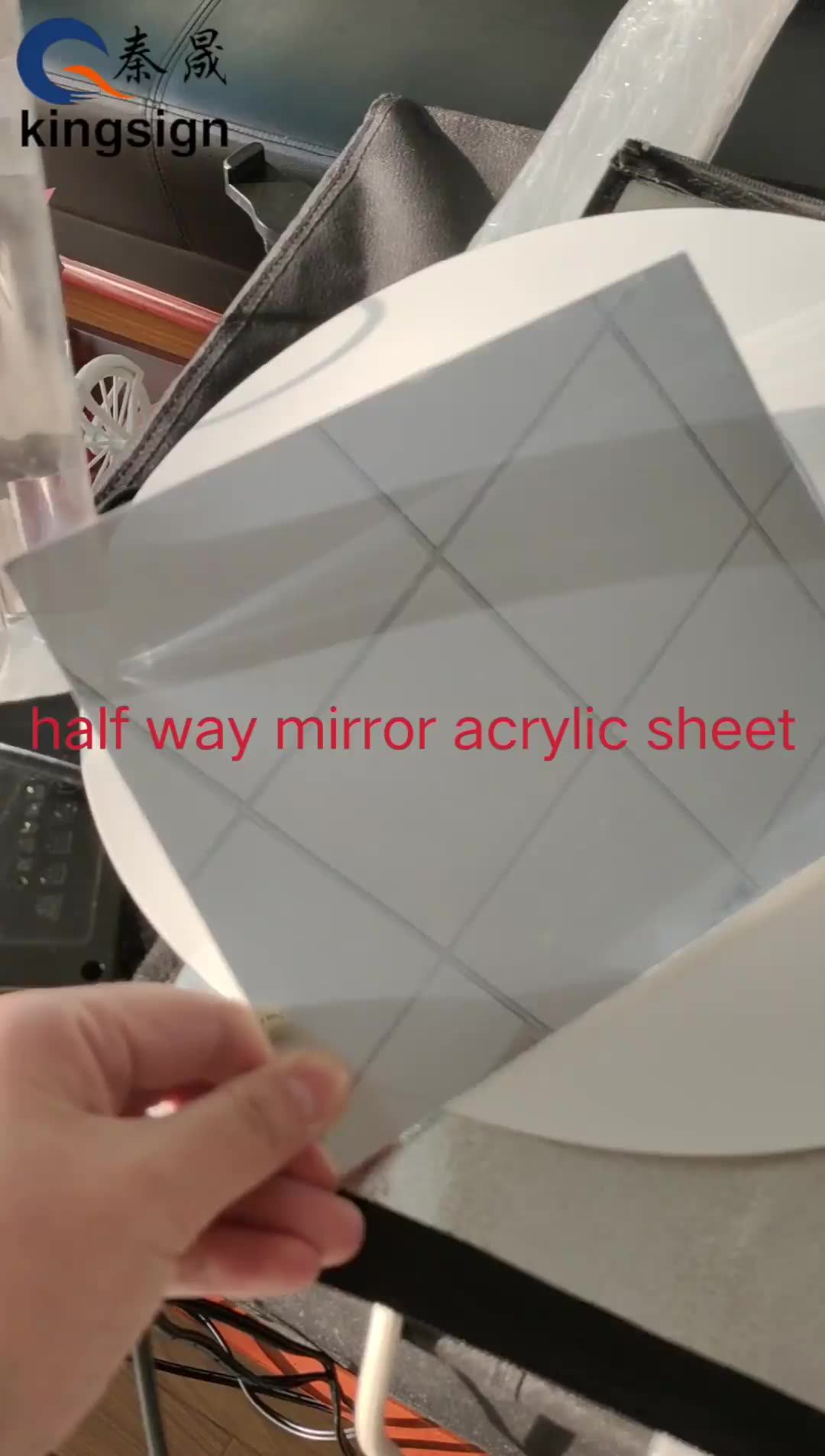 Two Way Mirror Sheet/ Half Transparency Acrylic Mirror Sheet - Buy ...