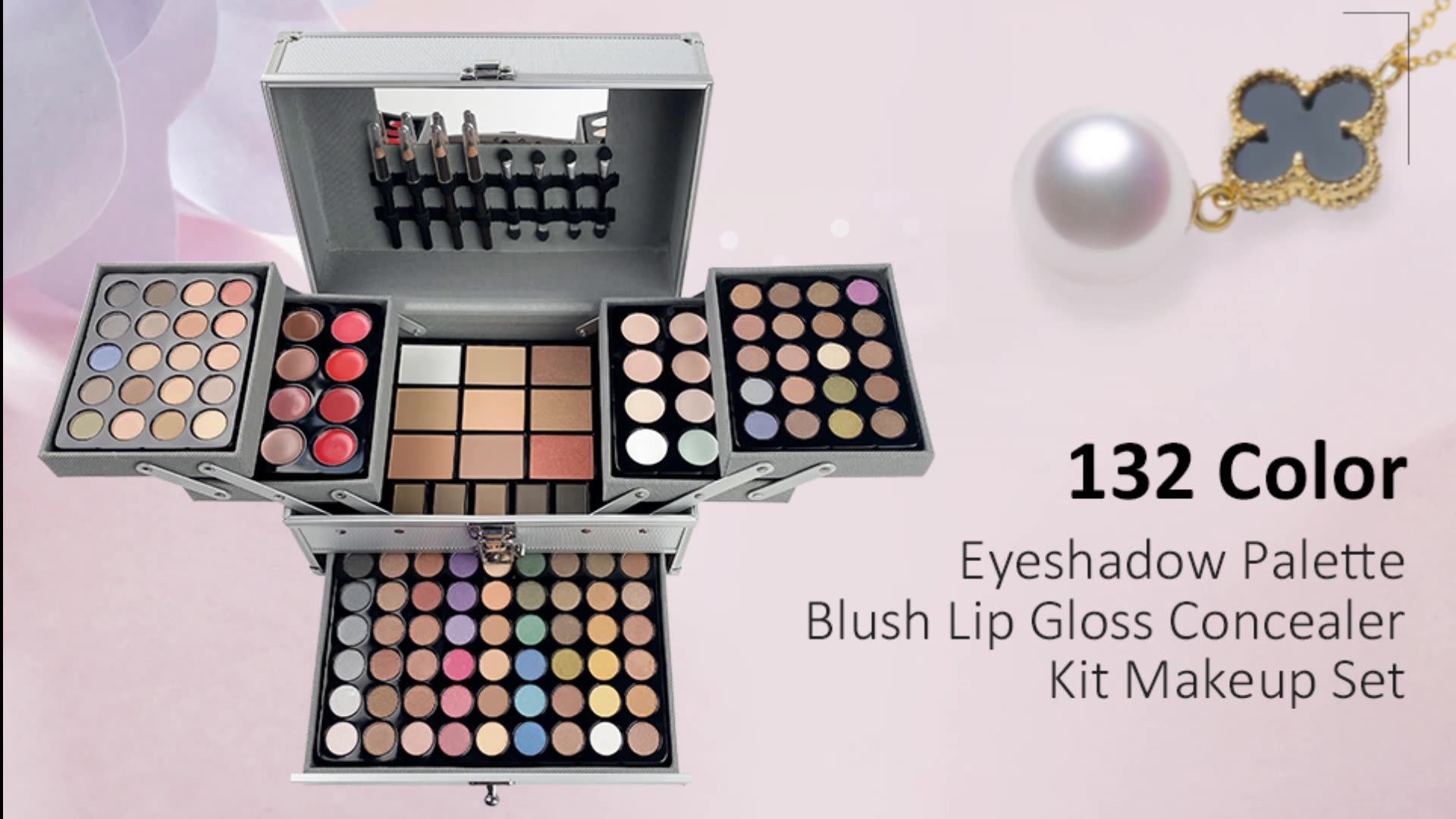 132 Color Makeup Set Box Professional Makeup Full Suitcase All In One ...