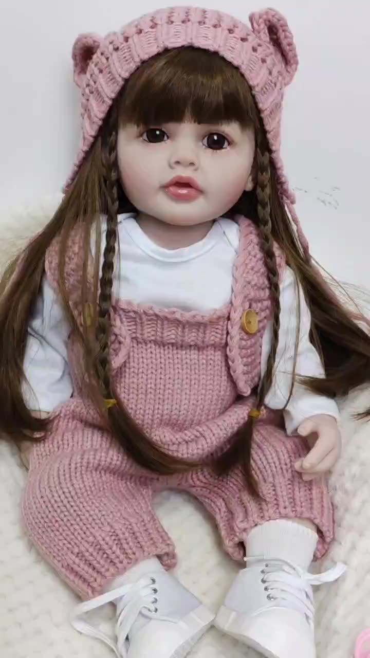 24inch Plastic Big Size Cloth Body Real Looking Baby Toddler Doll ...