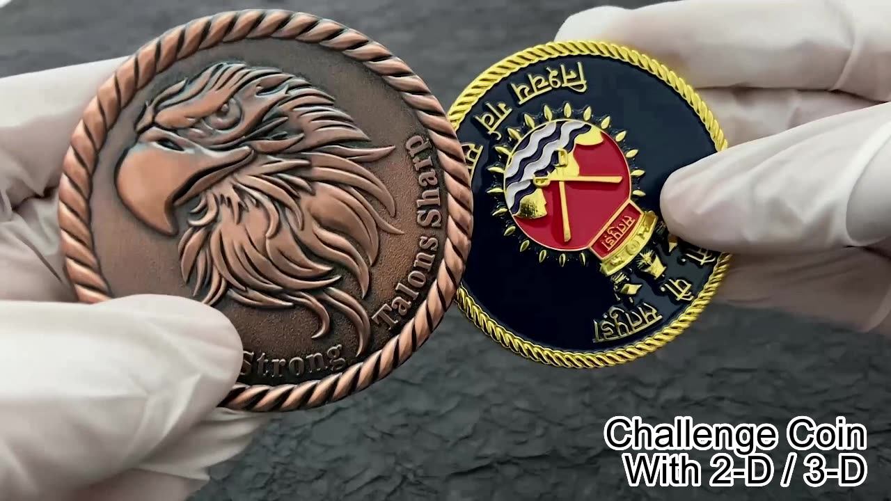 Custom Challenge Coins: Personalized Logo, 3D Zinc Alloy, Gold and ...