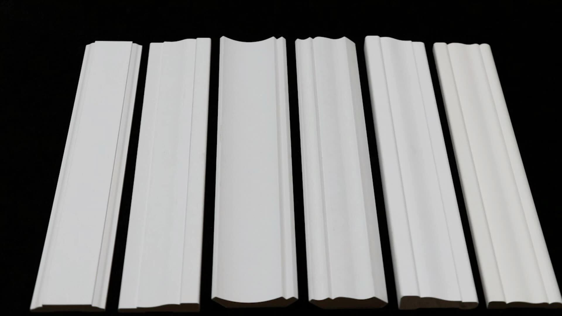 Sample White Primed Pine Wood Mdf Mouldings Baseboard Painted Mouldings ...