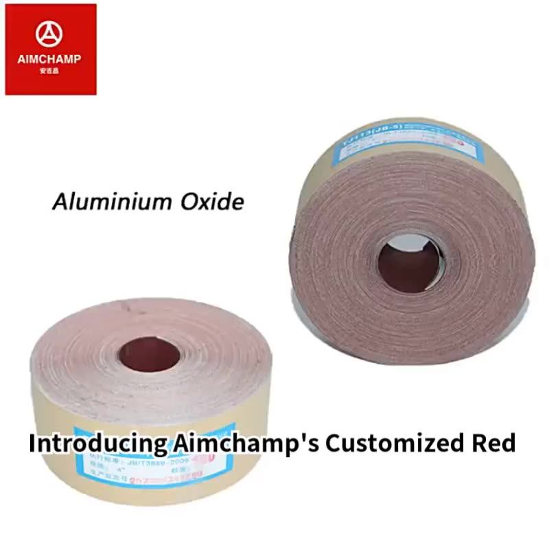 Hand Use Wood Polishing Red Jumbo Roll Aluminium Oxide J-wt Flexible ...