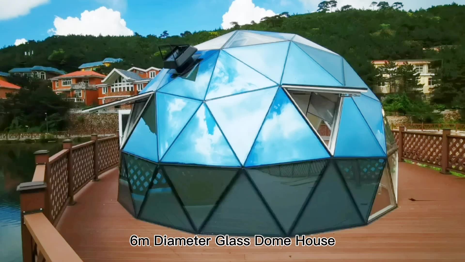 Luxury Aluminum Framework Geodesic Glass Dome House Tent With Glass ...