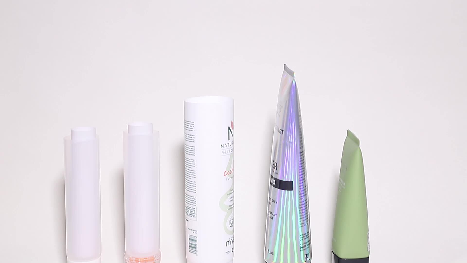 Custom Empty Biodegradable Sugarcane Lotion Tubes For Cosmetics Eco ...