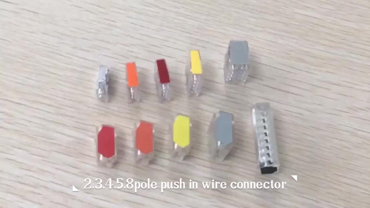 4 Pin Push-in Wire Connector With 24a 450v For Wiring 0.5 - 2.5mm2 ...