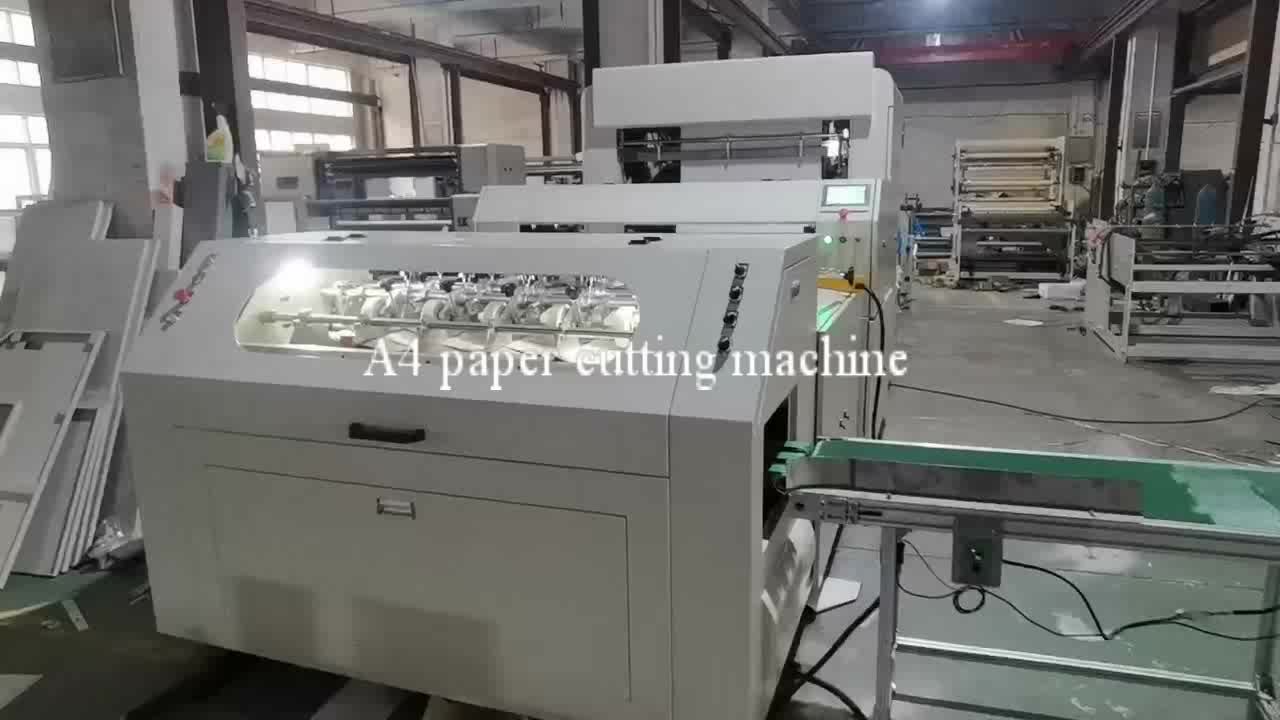 Full Automatic Roll To Sheet A3 A4 Paper Cutting And Ream Packing ...