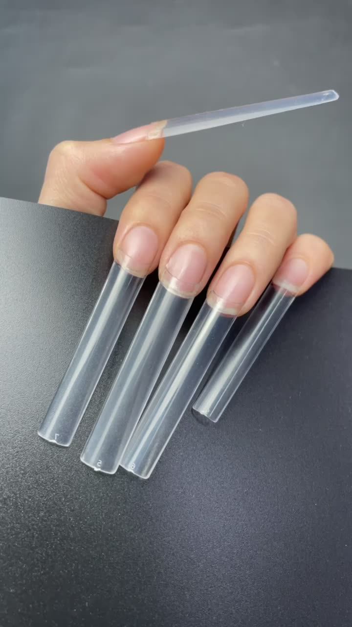 Abs 5.5cm No C Curve Square Nail Tips 3xl Tapered Square Nail Tips ...