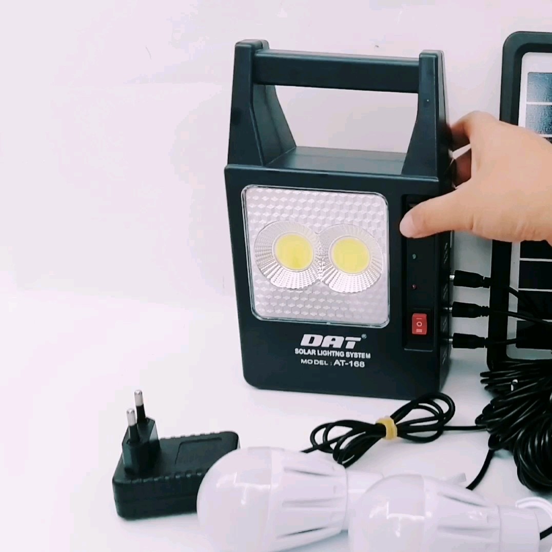 At-999 Dat Portable Solar Home Lighting System Kits With 3 Bulbs Dc ...