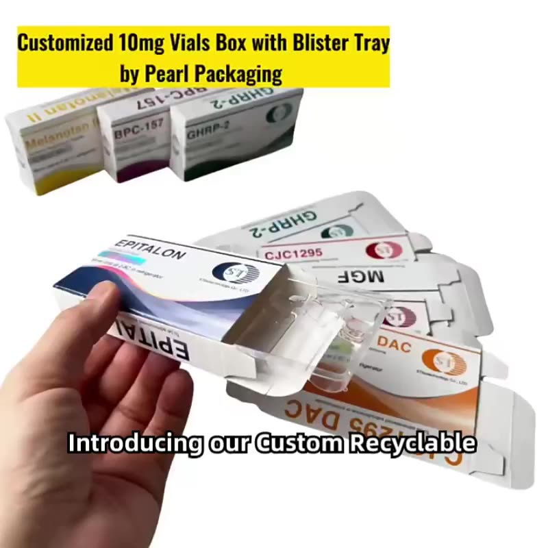 Custom Recyclable Paperboard 2ml 10ml Pharmaceutical Vials Packaging Labels Blister Tray Vials ...