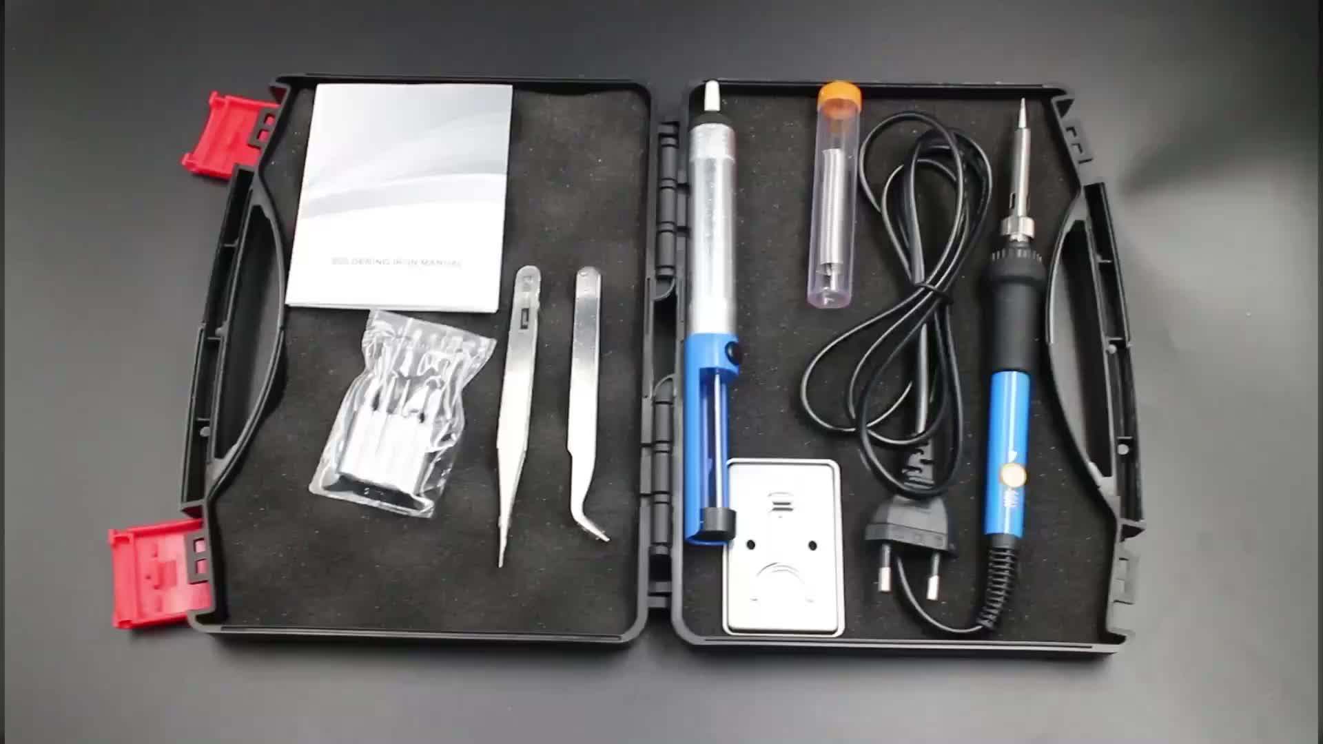 110v-adjustable Temperature Solder Iron Kit 60w Welding Soldering Iron ...