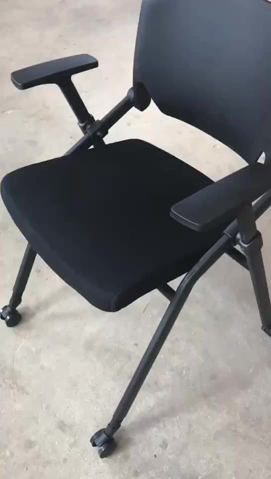 Conference Room Folding Chair Mesh Stackable Foldable Training Office ...