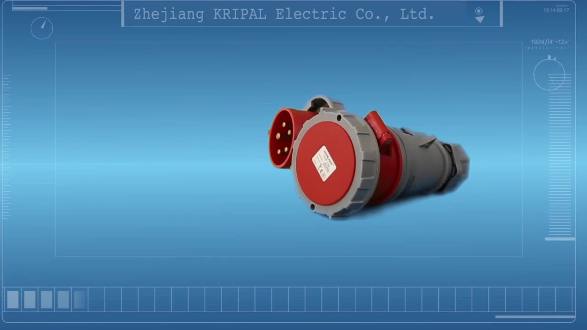 Ip67 Kripal 125a Industrial Connector 4p Electrical Sockets Outlets ...