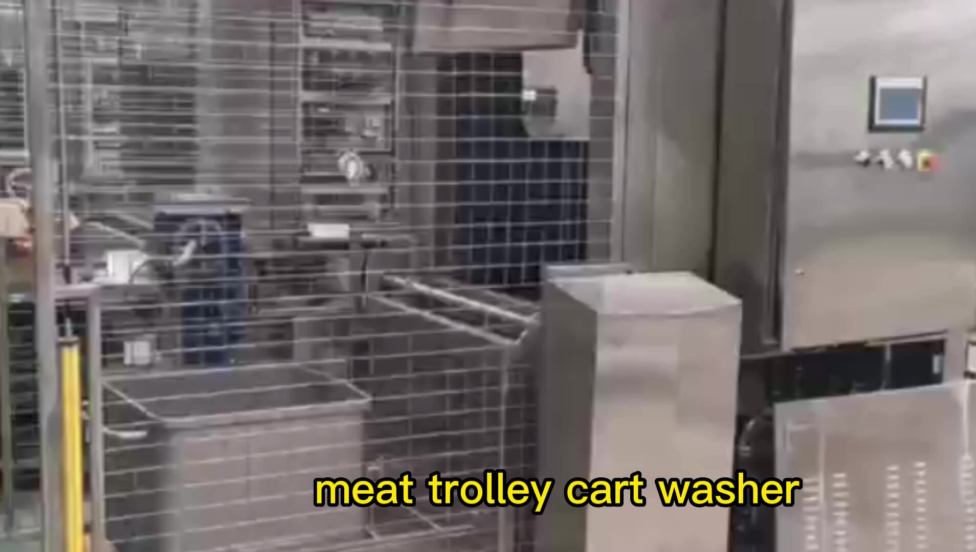 Automatic Industrial Meat Trolley Cart,Euro Bin Cart,Buggy Washer ...