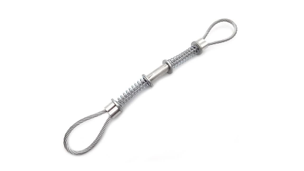 Safety Tension Spring Galvanized Steel Wire Whipcheck Sling Cable With ...