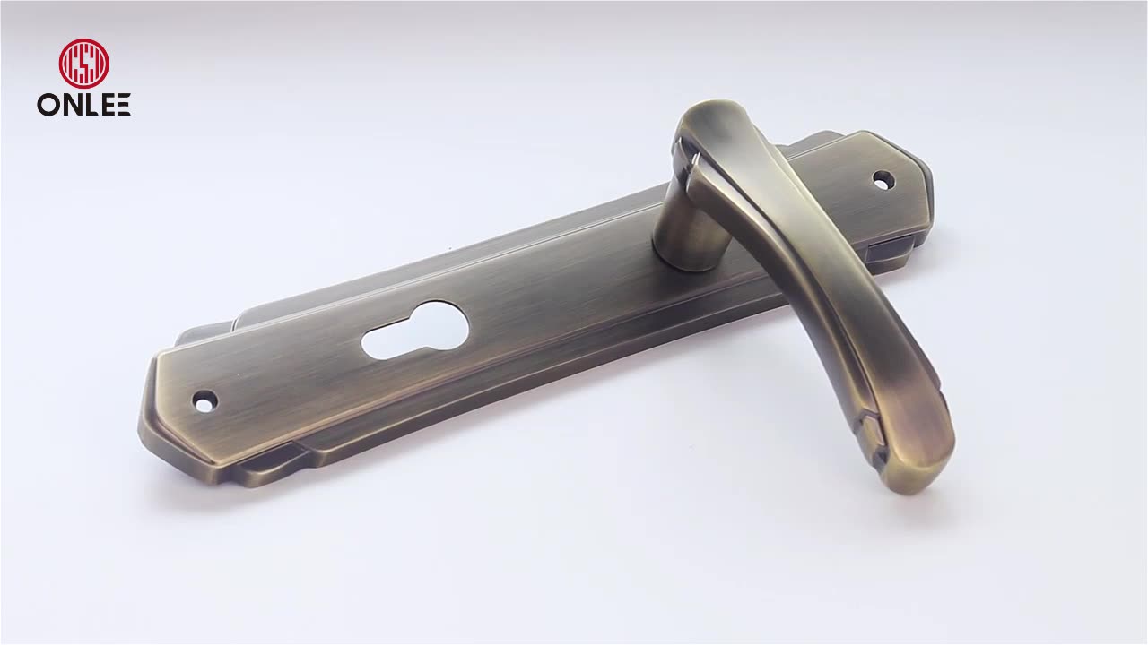 Luxury Stream Line Design Iron Door Handle On Plate Steel Suitable For ...
