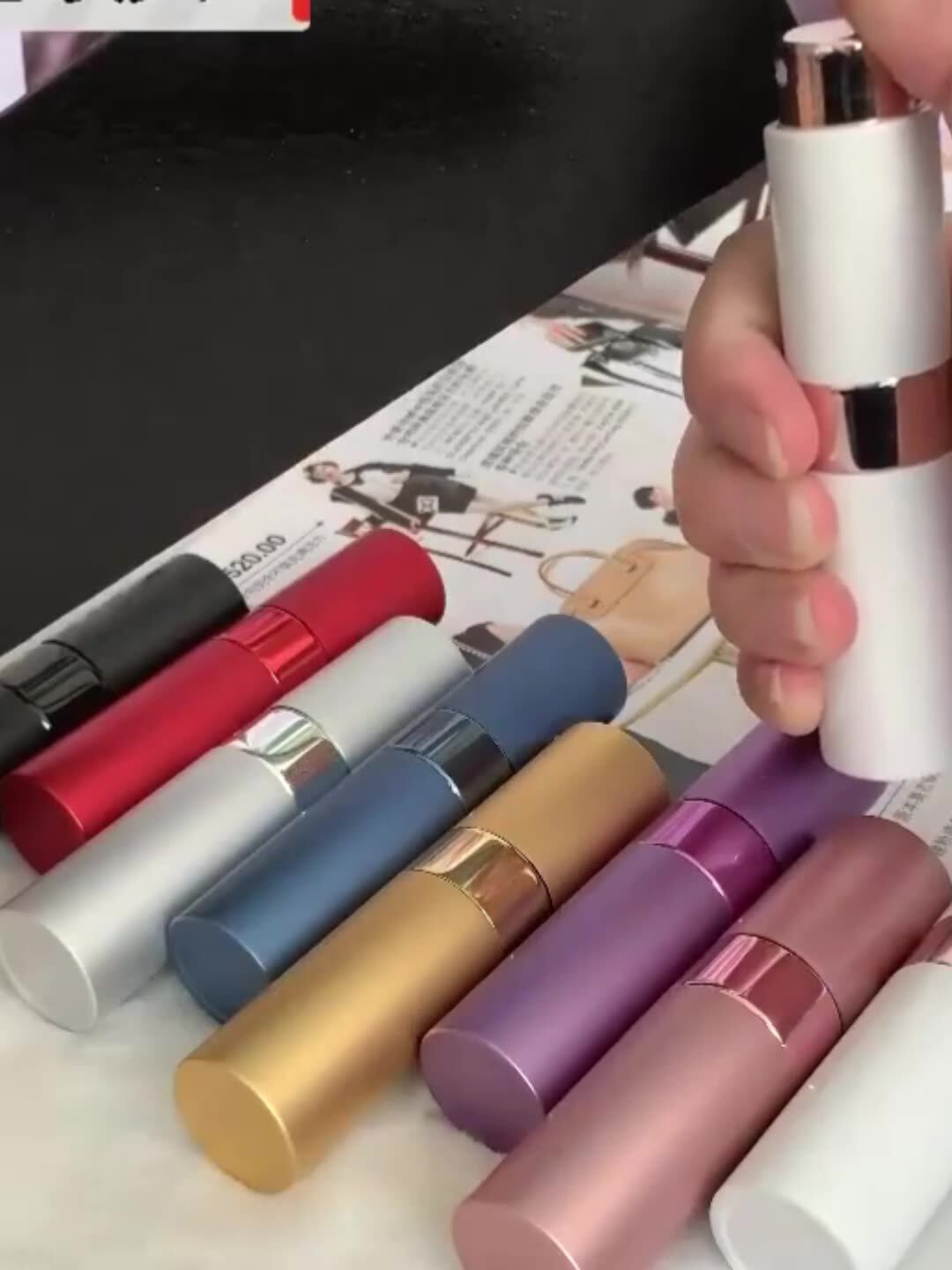 10ml Luxury Matte White Black Twist Perfume Spray Bottles - Buy 10ml ...