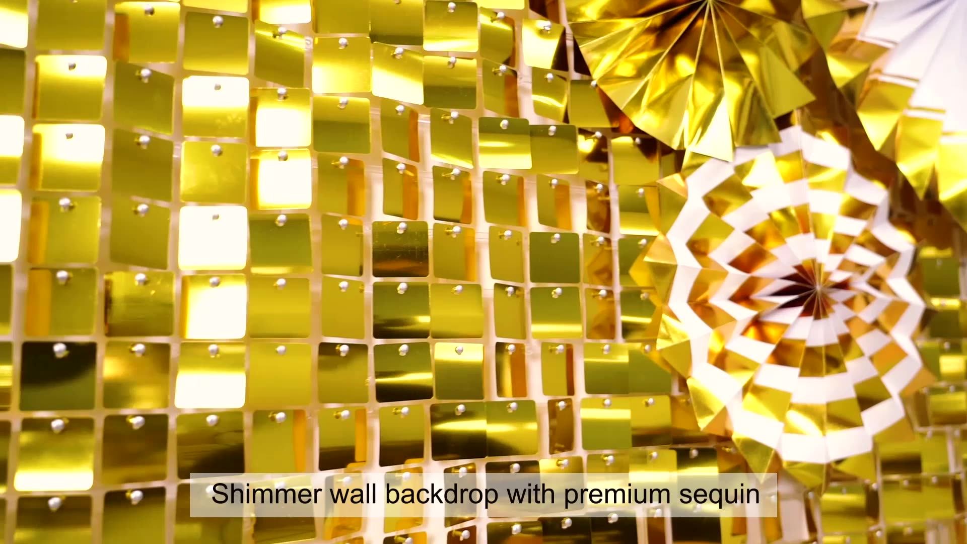 Outdoor Colorful Sequin Round Square Shimmer Wall For Decoration 4d ...