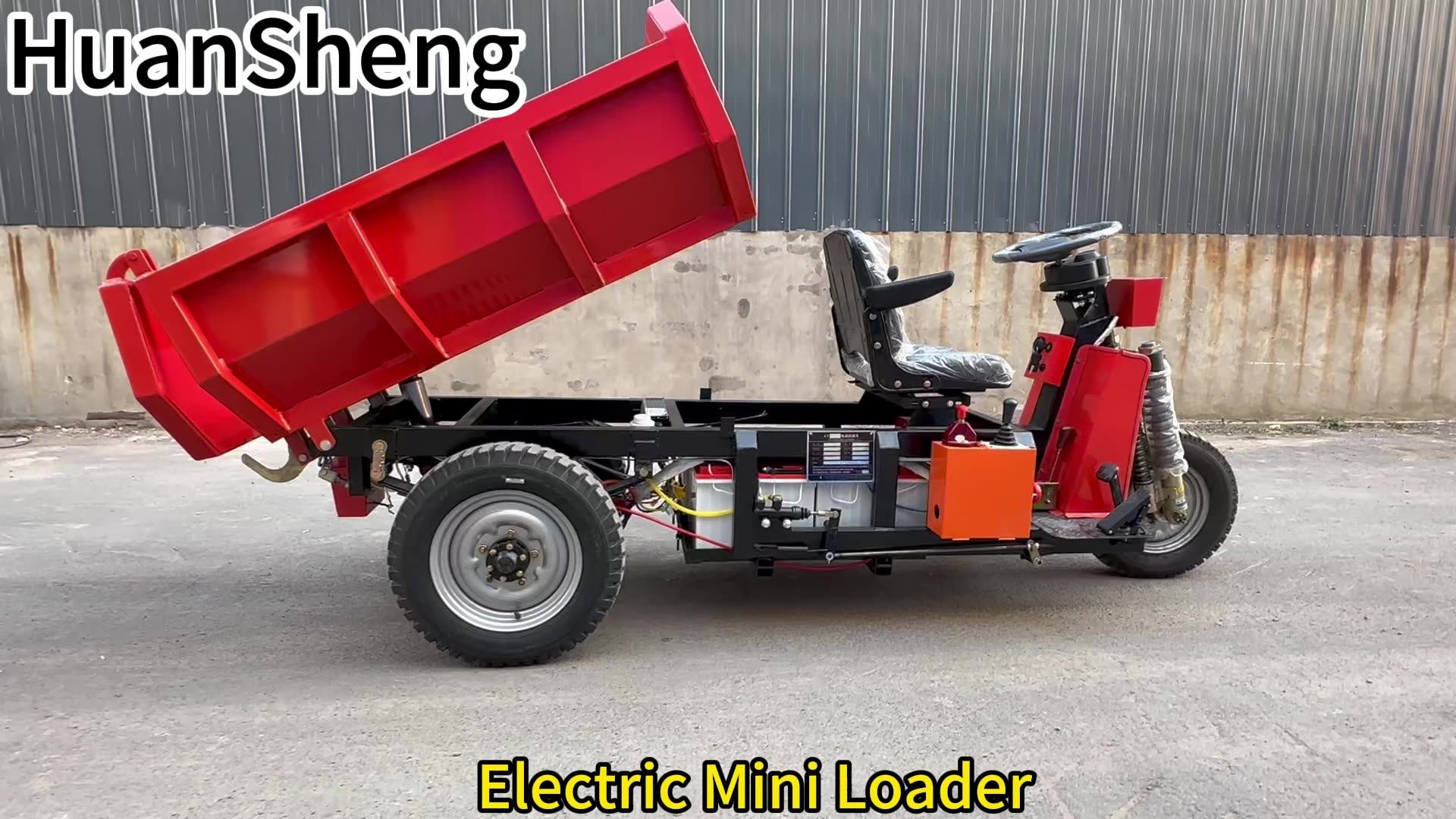 Huansheng 1.5 Ton Pure Electricity Mini 3 Wheel Dumper Cargoe Tricycle ...
