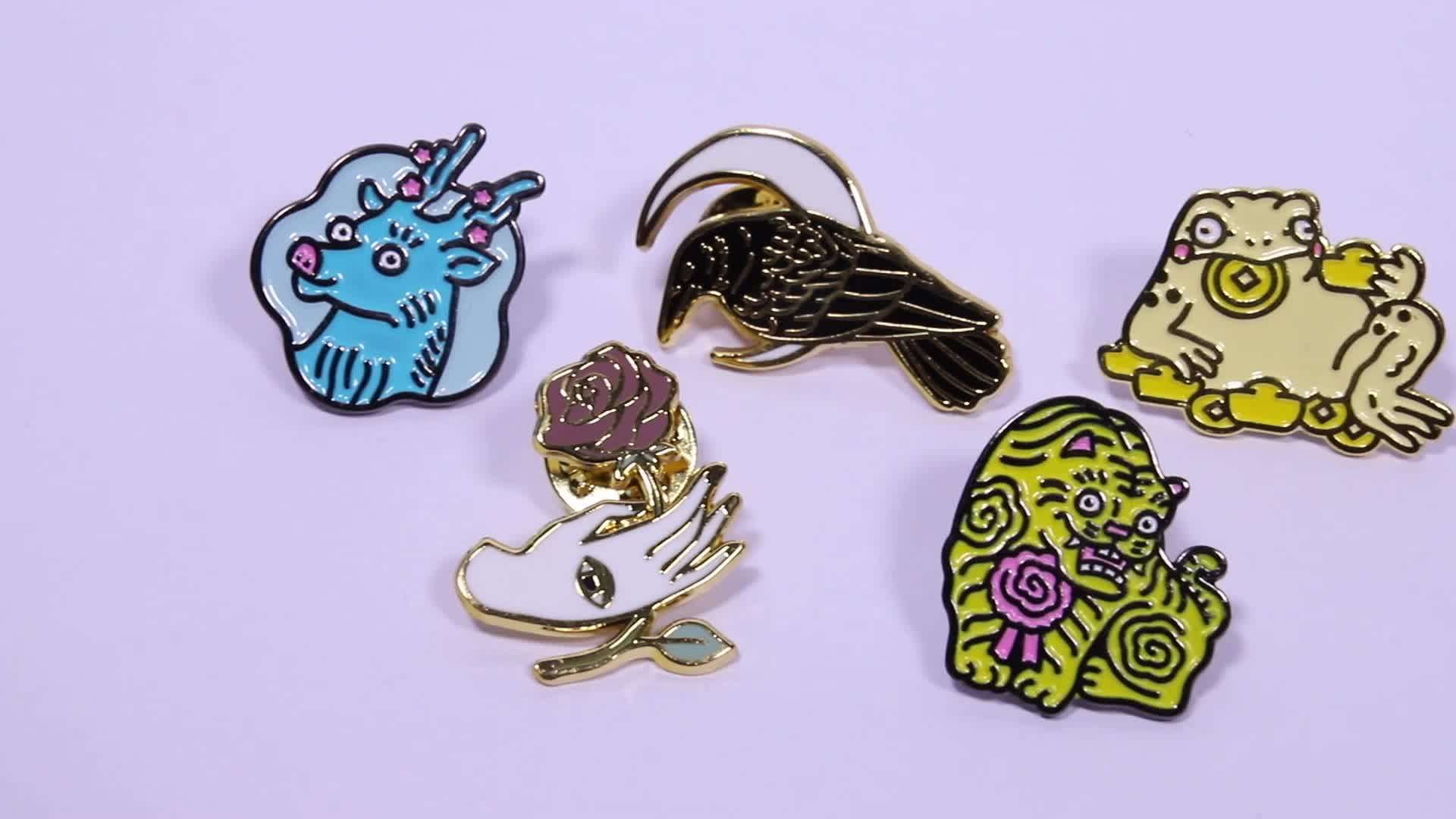 Special Design Wildlife Nature Hard Enamel Pins Alaska Puffin Robin ...