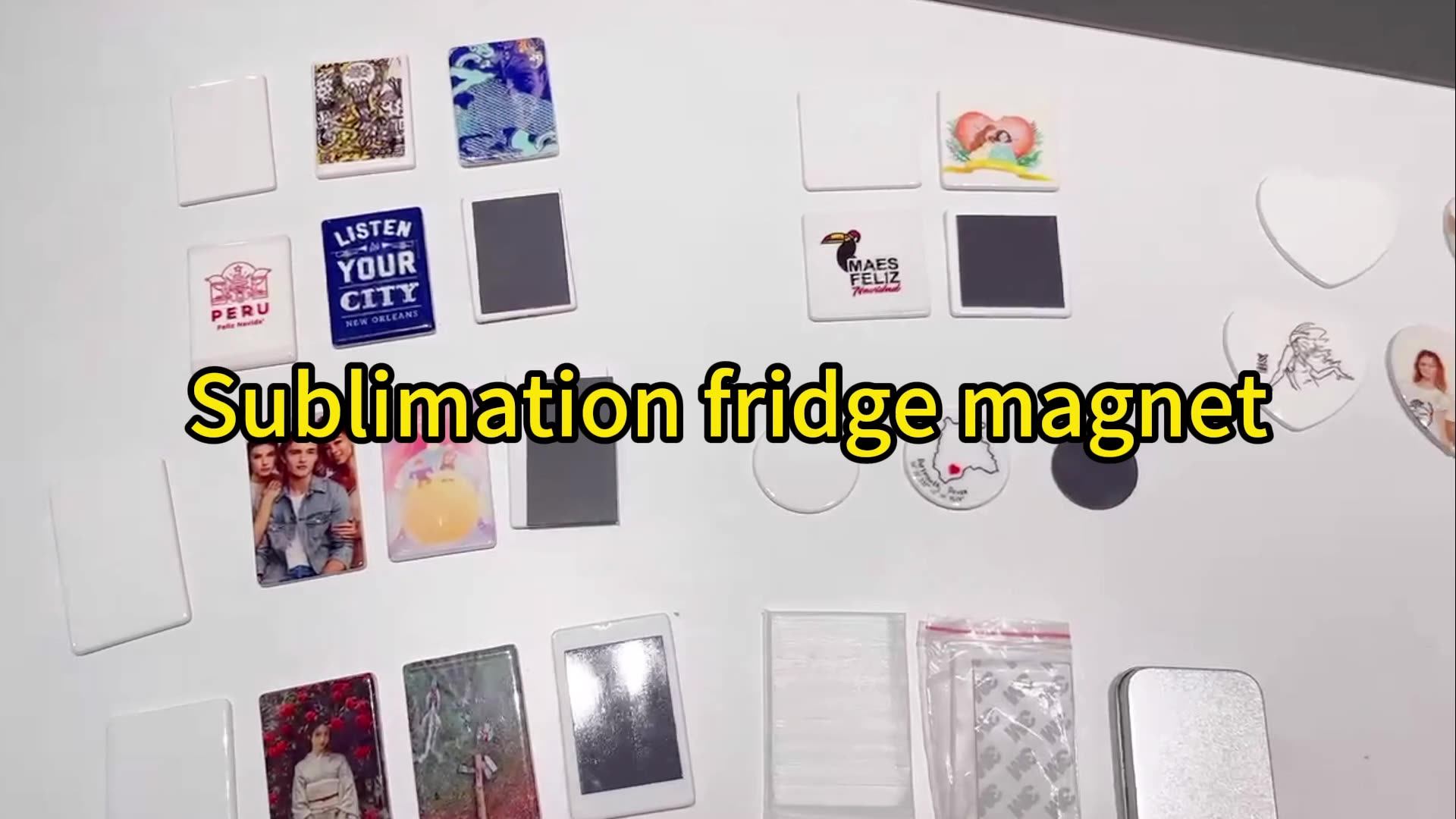 Sublimation Blank Rectangle Shape Fridge Magnet Diy Ceramic ...