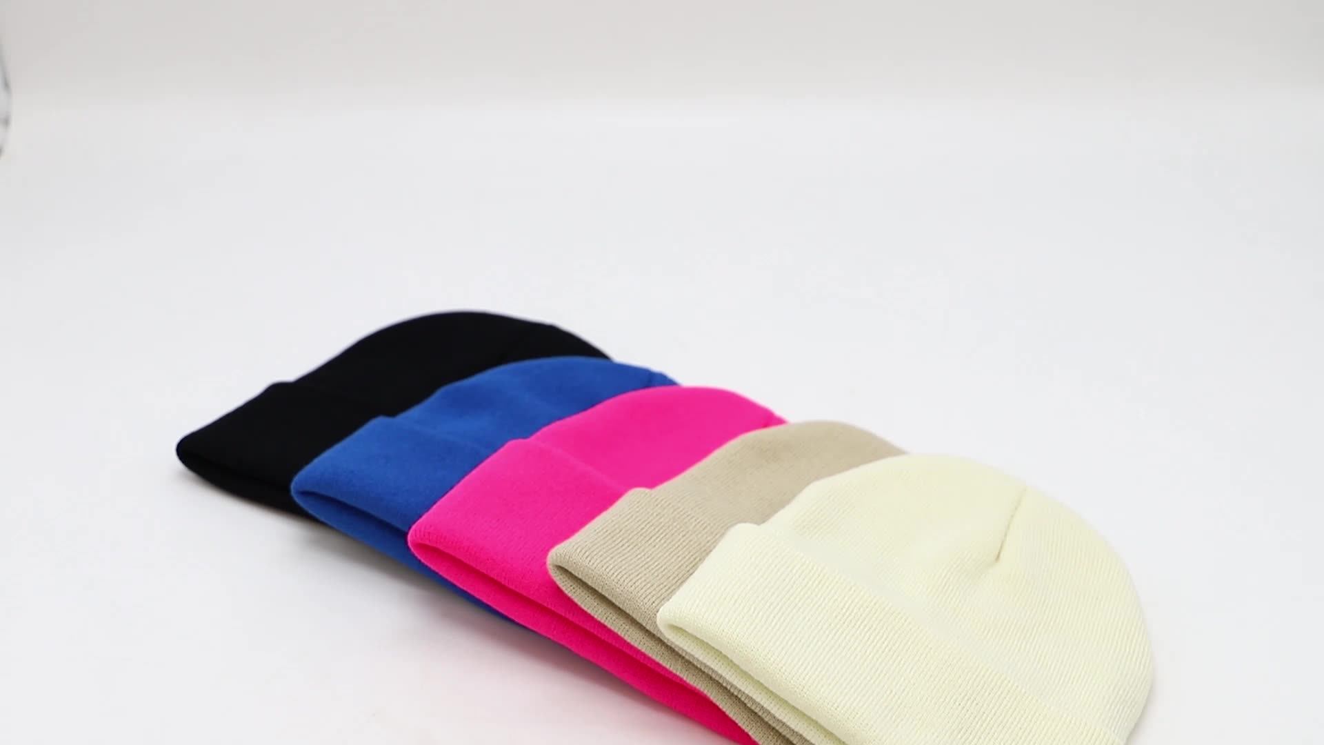 60 Colors Beanies Manufacturer Custom Logo Embroidery Winter Knit Hats ...