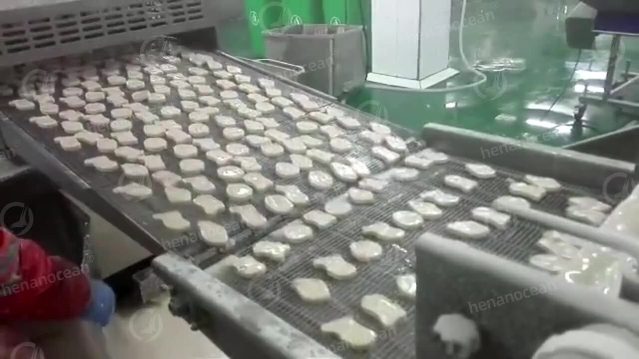 Ocean Industrial Chicken Nugget Coating Automatic Veggie Burger Make ...