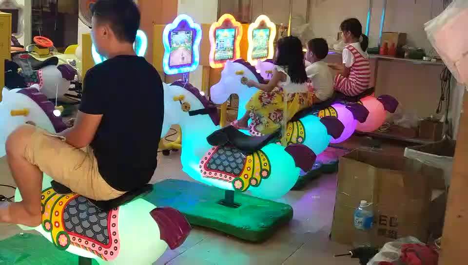 Coin-operated 3d Horse Kiddie Rides Horse Swing Machine Video Game ...