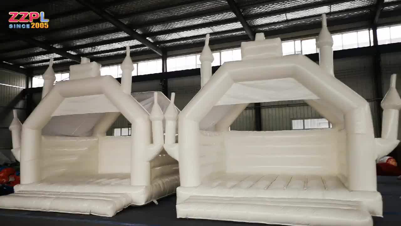 Zzpl White Castle Inflatable Jumping Houses/castles,Bouncy Houses ...