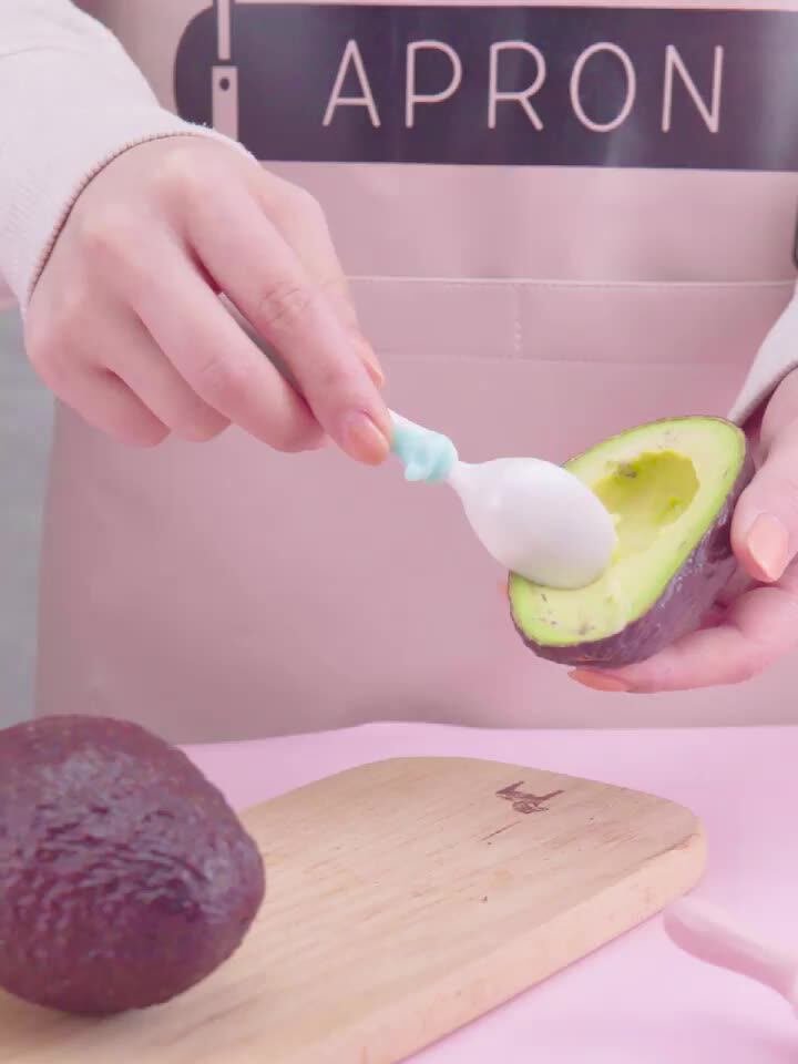 Ceramic Scraper Jagged Edge Baby Feeding Spoon Apple Scraper - Buy ...