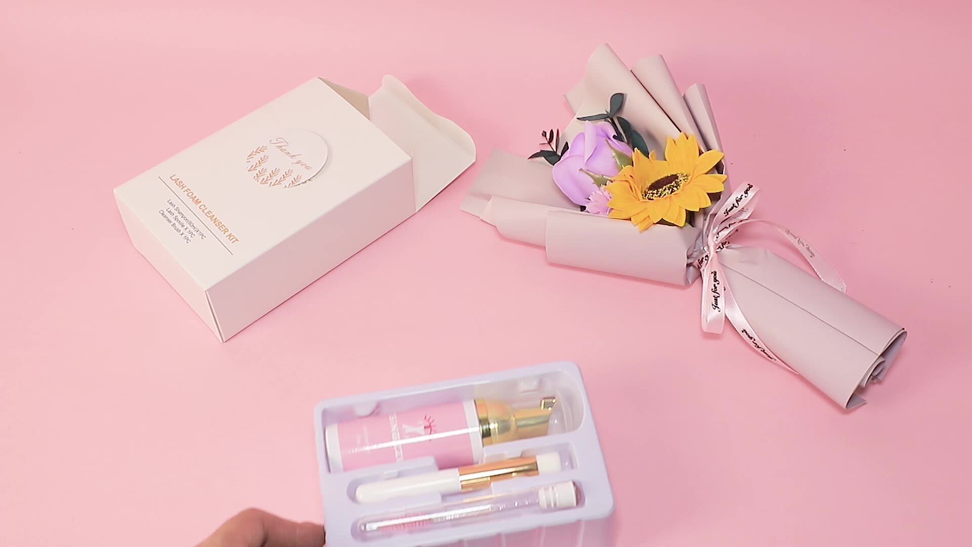 Customize Logo 30ml 60ml 100ml Eyelash Cleanser Cleaning Brush Oil Free ...