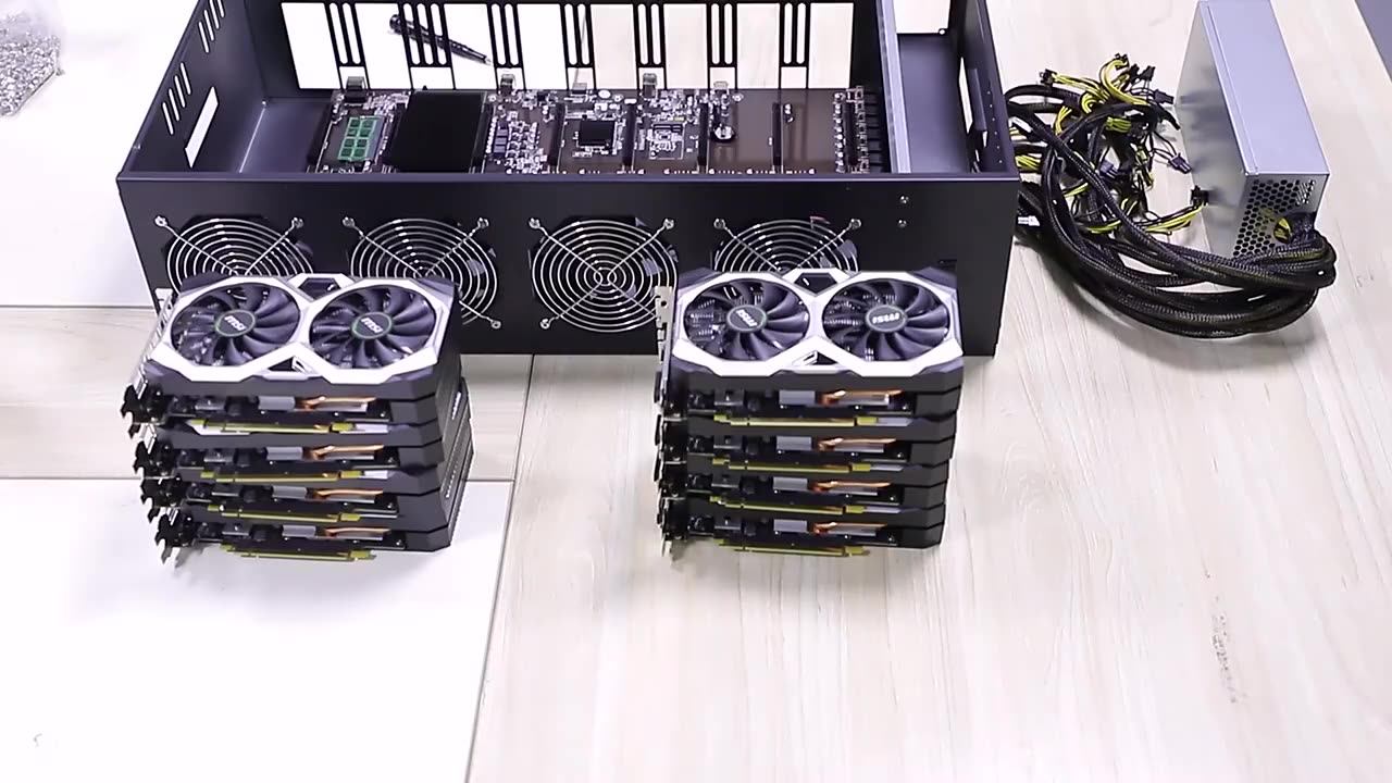 70mm Spacing 8gpu Mining Rig Case Frame 8 Gpu Rigs Computer Server ...