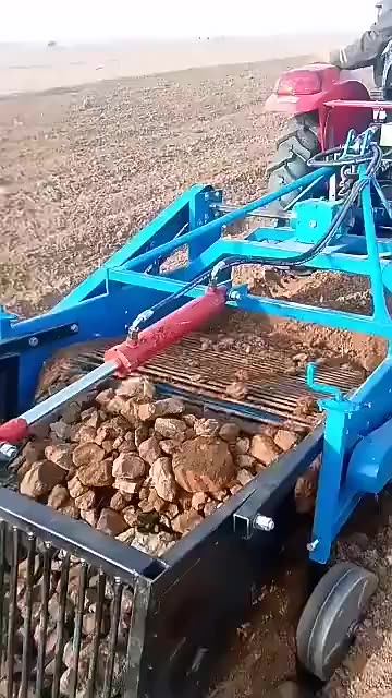 Large Tractor Farmland Stone Harvester Stone Picking Machine Automation ...