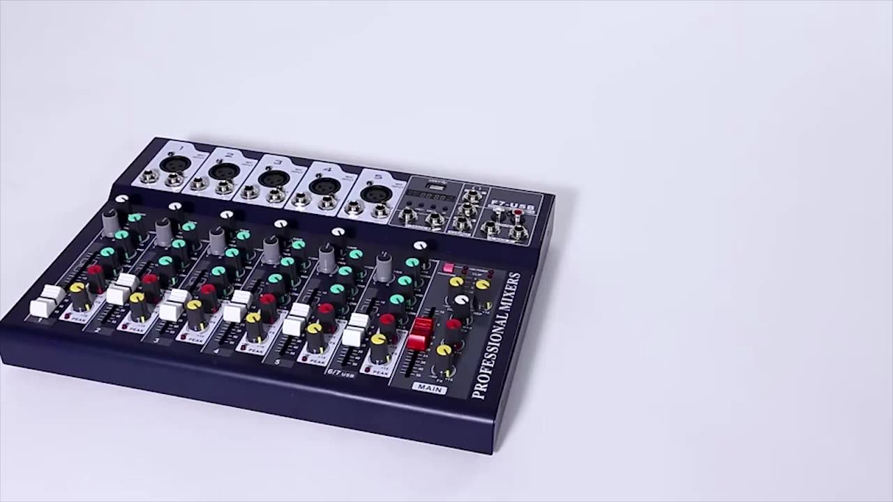 7 Channel Professional Usb Digital Mixer Dj Mixing Console Audio System ...