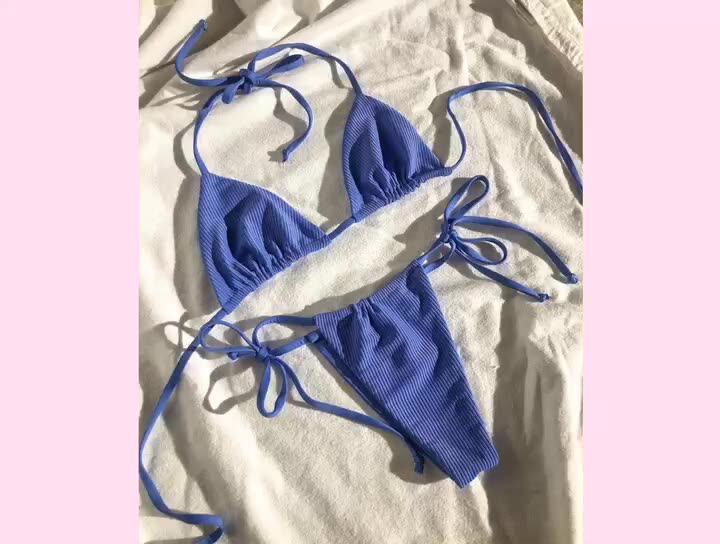 Wholesale Factory Custom Logo Bikini Oem Solid Color Two Pieces ...