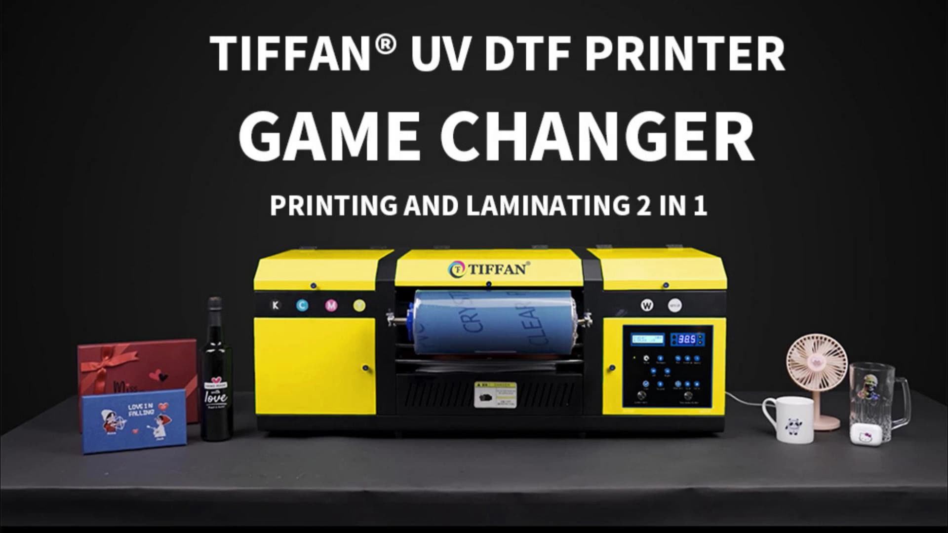 A2 A3 Size Uv Dtf Impresora With Laminator 2 In 1 Ab Film Sticker Gold ...