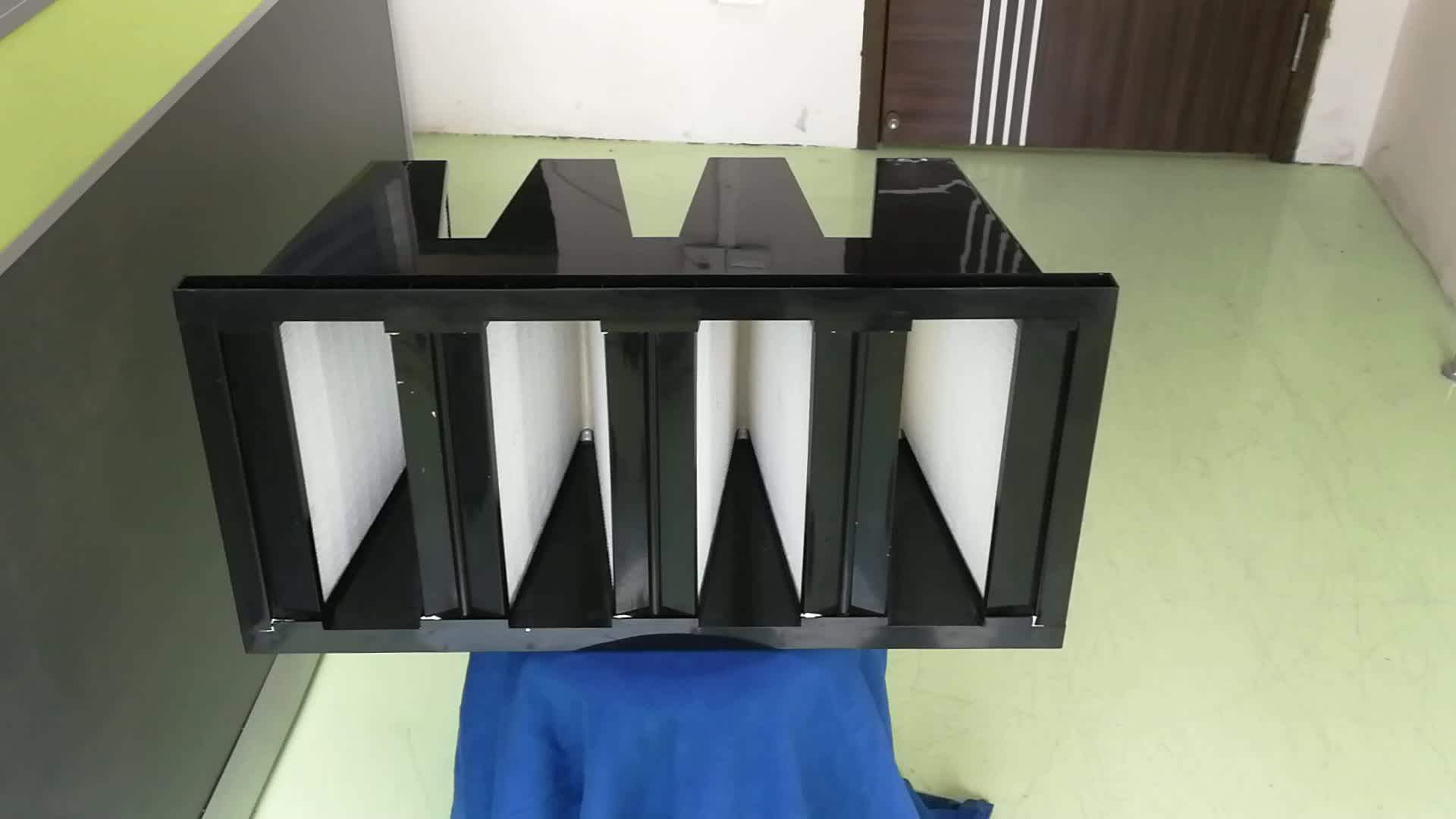 24x24x12 Plastic Frame V Bank Filter - Buy Hepa Filter,Fiberglass V ...