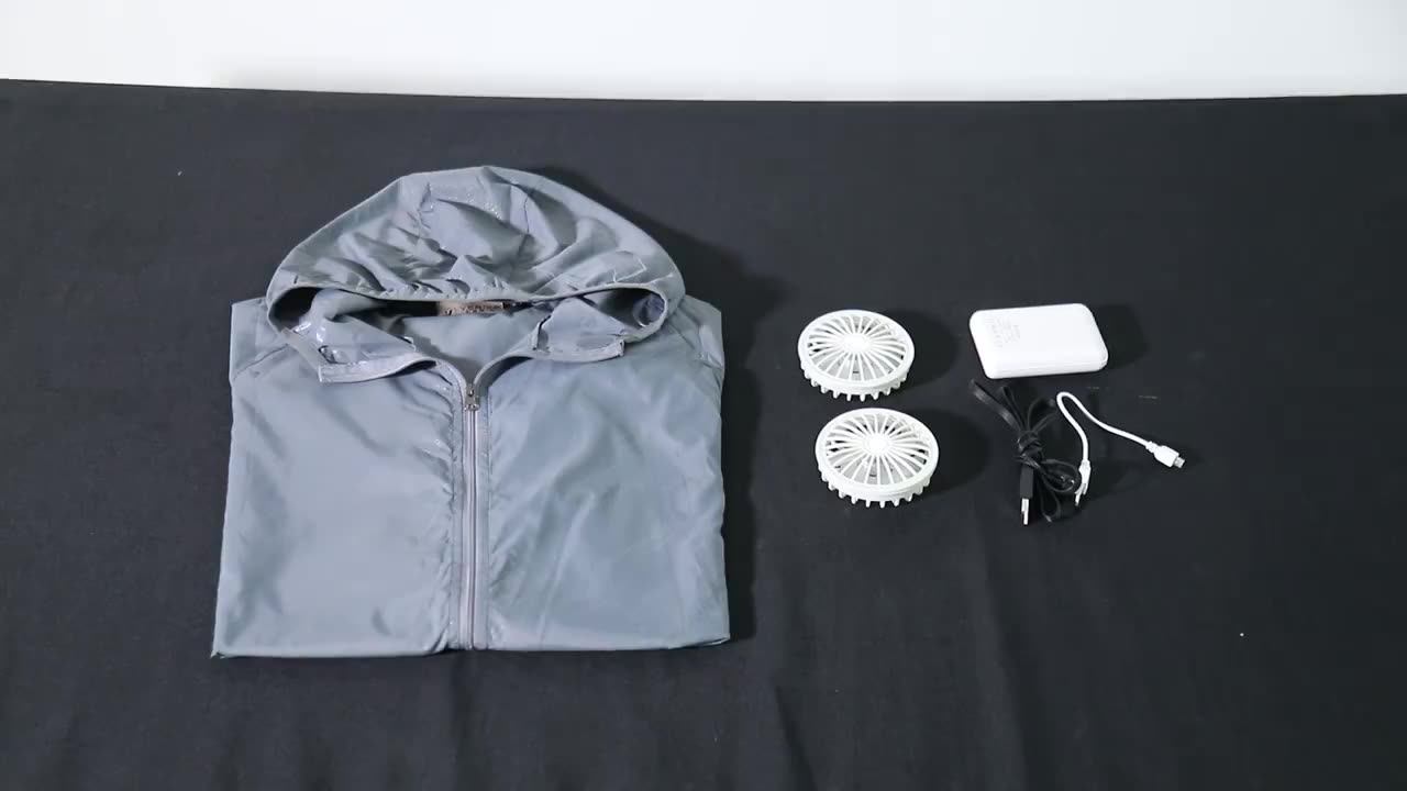 Summer Air Conditioner Jacket With Waist Fan Anti Uv Unisex Outdoor ...
